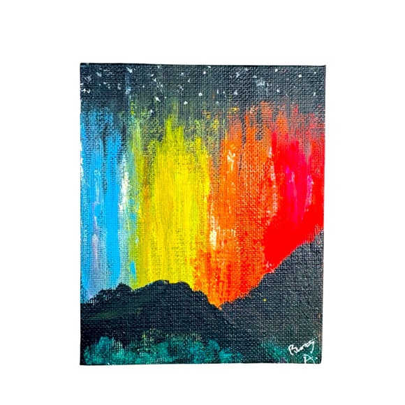 Hand Crafted | Art | Original Hand Painted Acrylic Painting Northern ...